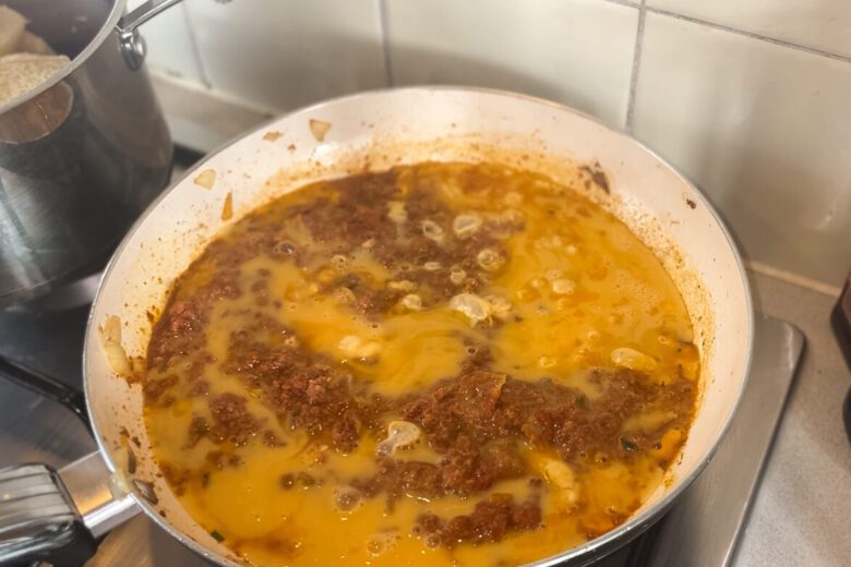 Yam and Egg Nigerian Corned Beef Stew with Boiled Plantain