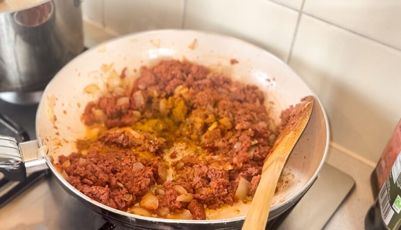 Yam and Egg Nigerian Corned Beef Stew with Boiled Plantain